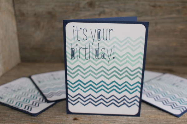 Chevron Birthday Card