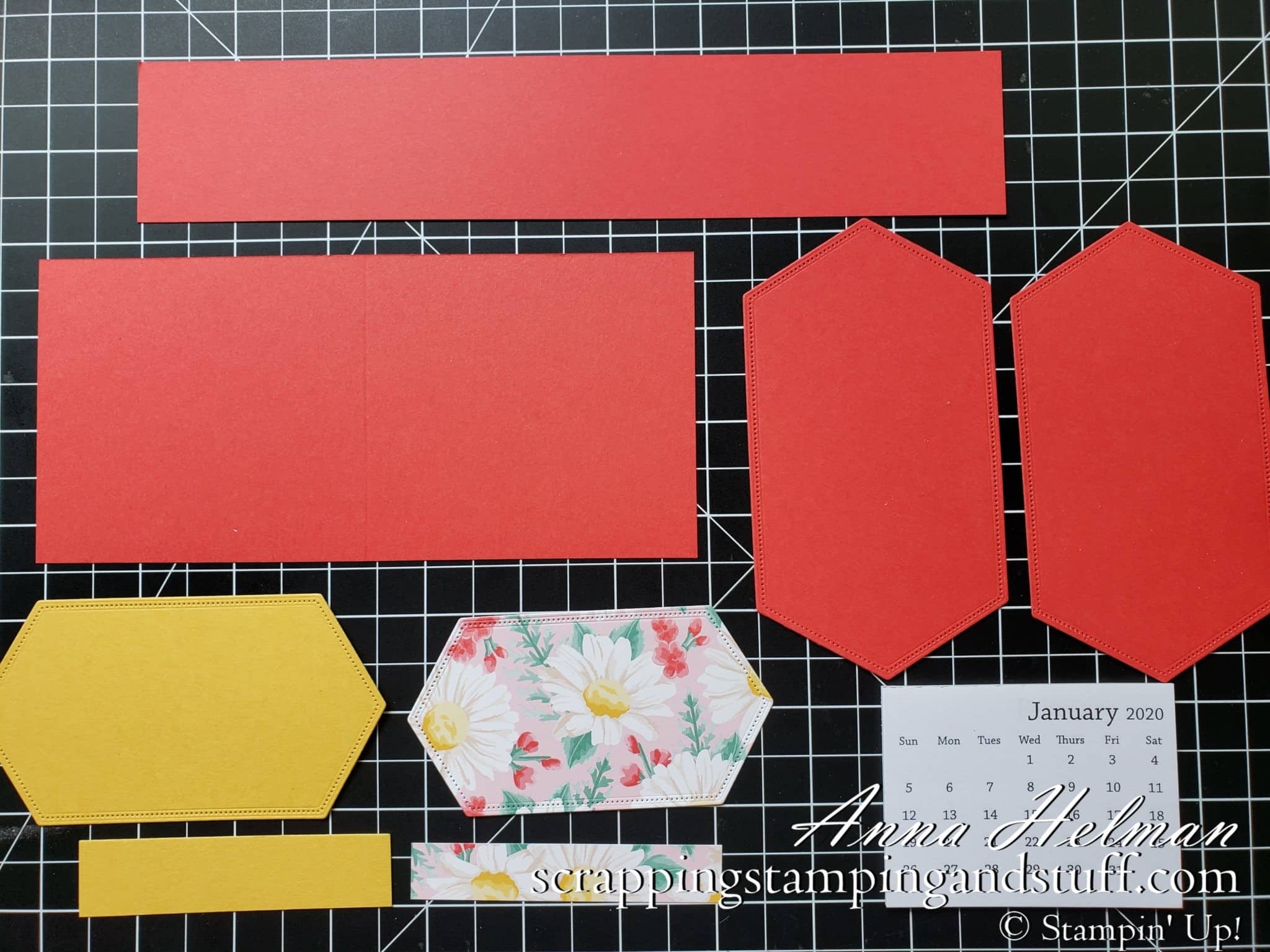 Stitched Nested Label Die Desk Organizer And Mini Calendar Tutorial