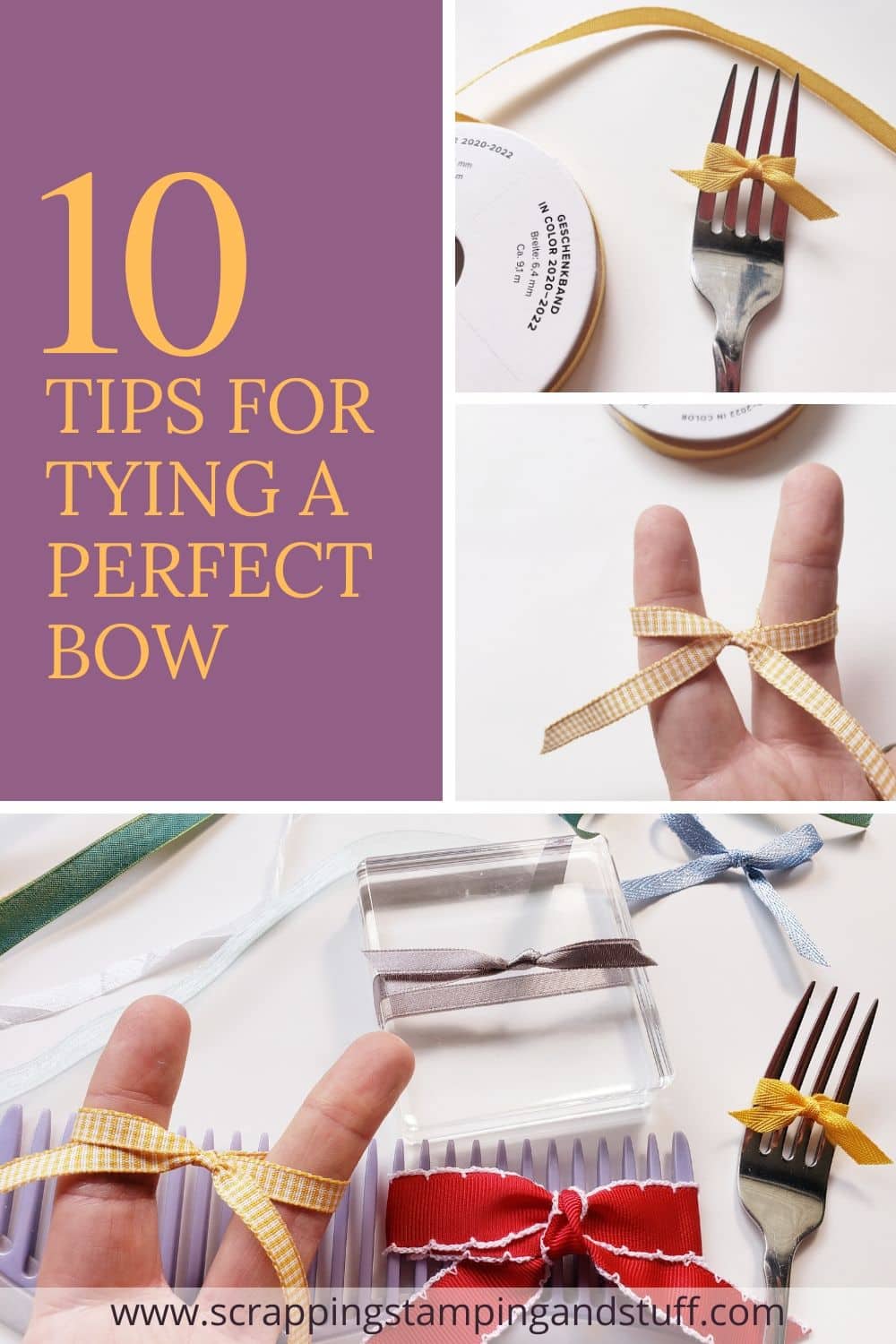 How To Tie A Bow For Cards, Crafts or Gifts - 10 Tips For Tying A ...