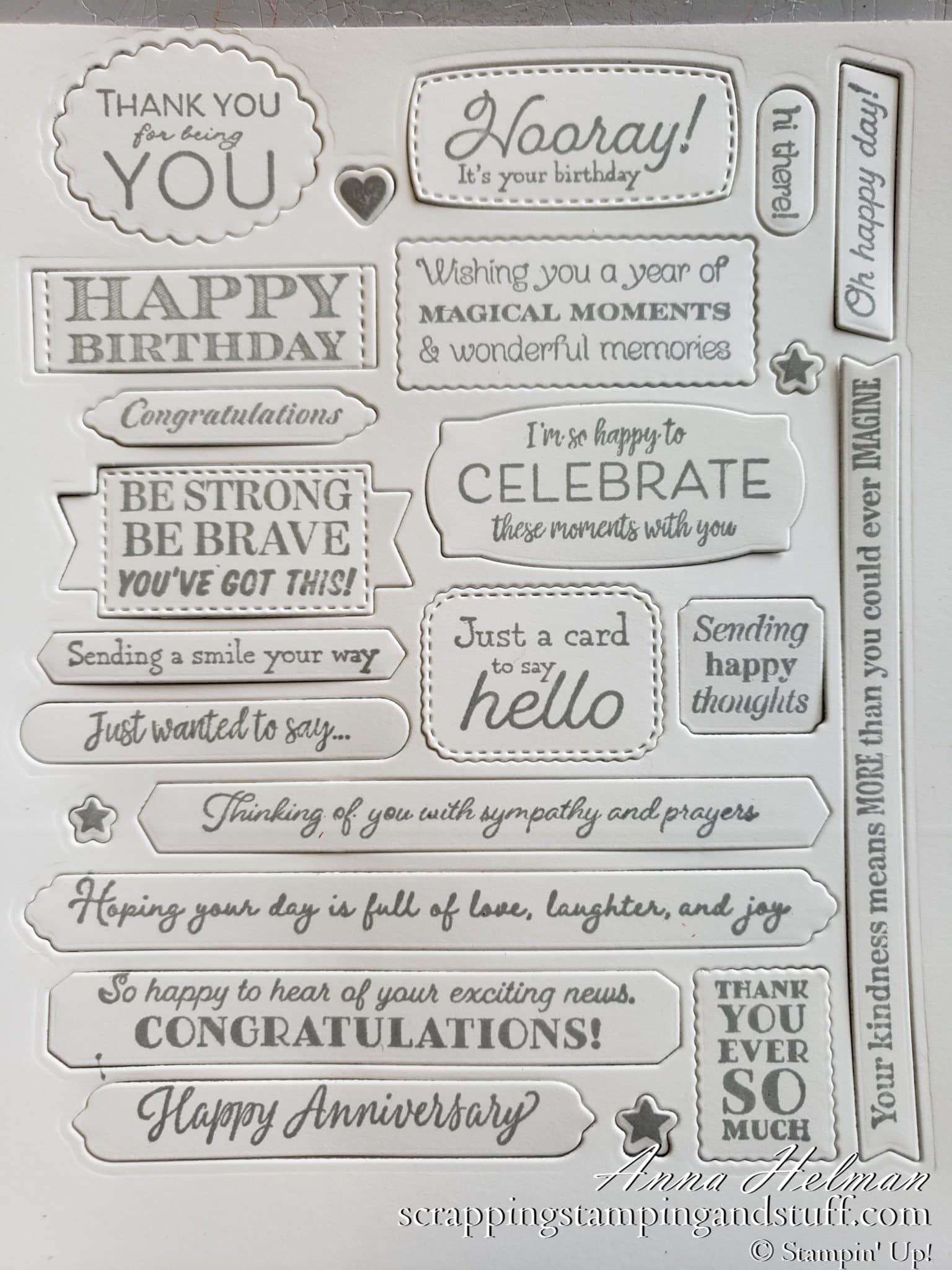 Stampin Up Many Messages Makes Hundreds Of Tags In Minutes!