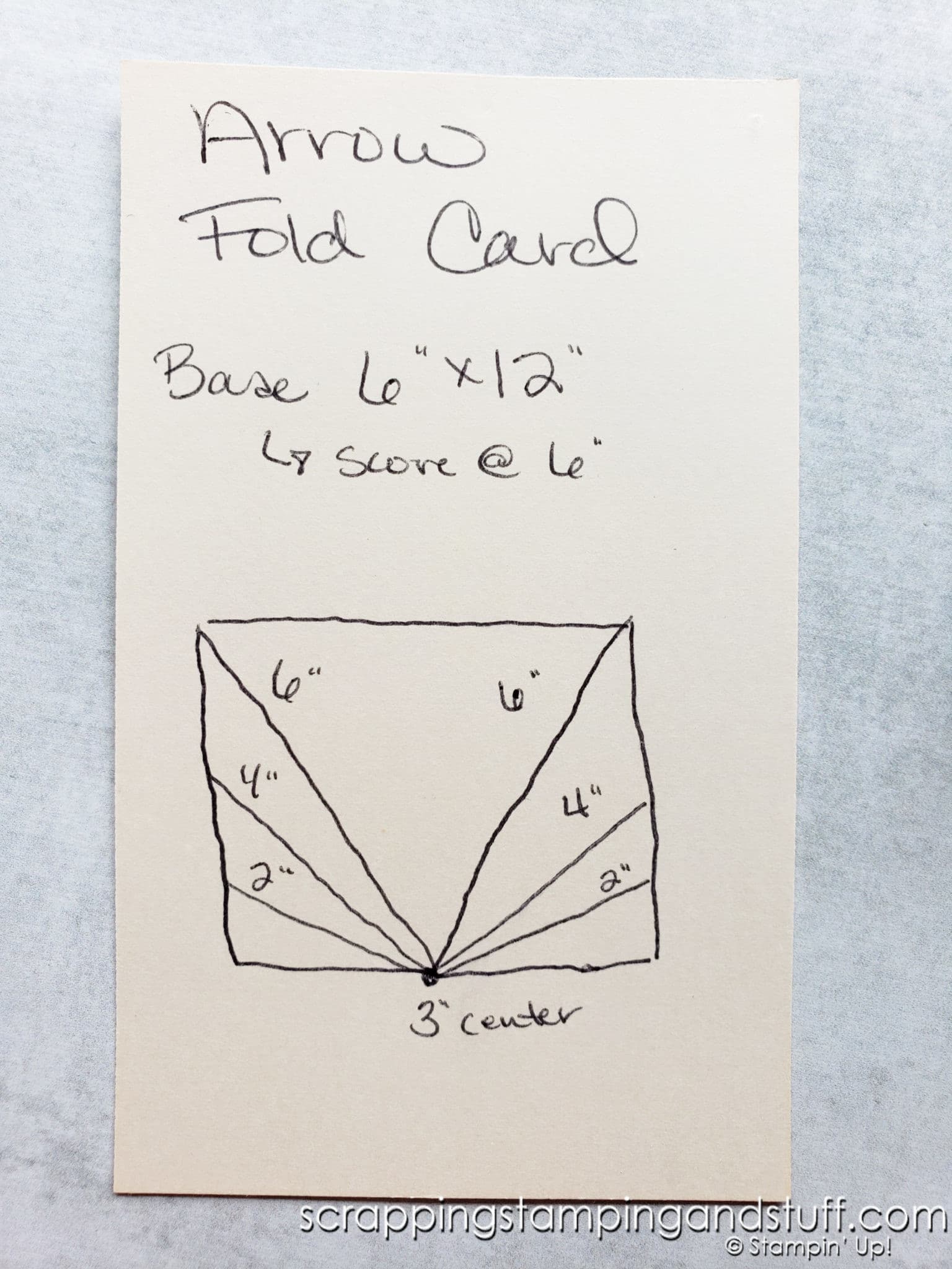 Arrow Fold Card Design - Perfect To Use That Paper Stash!